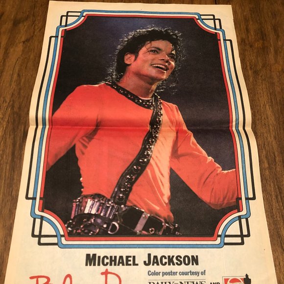 Michael Jackson | Art | Vtg 98s Michael Jackson Daily News Rare Poster ...